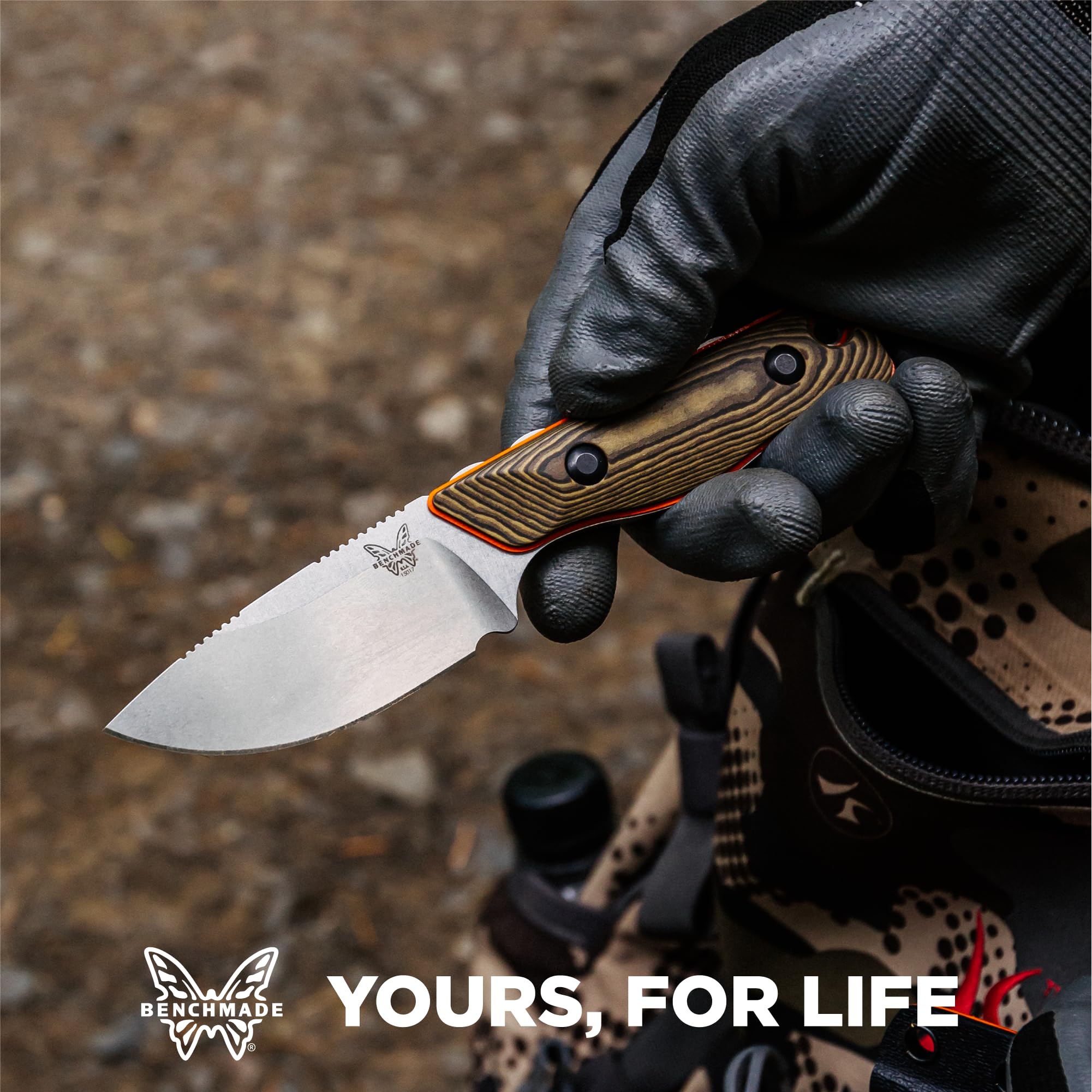 Benchmade - Hidden Canyon Hunter 15017 Fixed Blade Hunting Knife with Wooden Handle (15017)