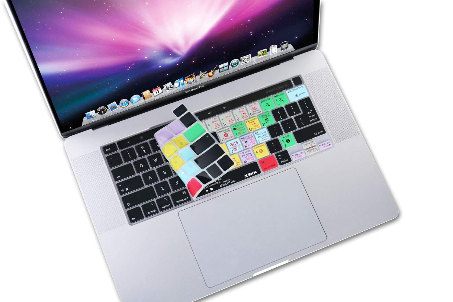 XSKN Ableton Live English Silicone Shortcuts Keyboard Cover Skin for Touch Bar Models 2019 MacBook Pro 16 inch A2141 2020 MacBook Pro 13.3 inch A2251 A2289 A2338 M1 Keyboard US&EU Version