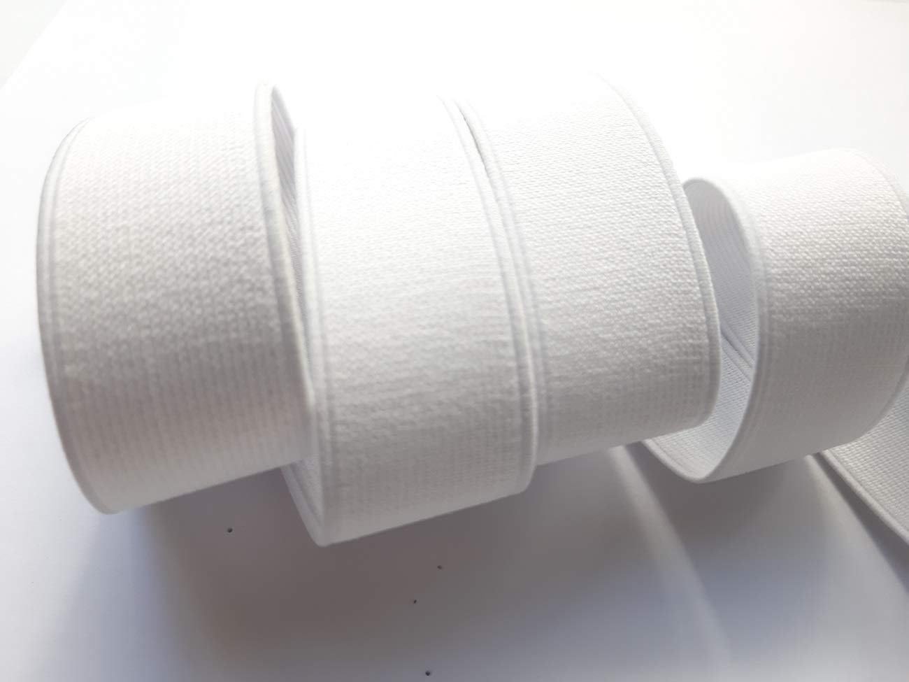 Mixed Size 3 Yards 1/2" 3/4" 1" White Flat Elastic Band Sewing Clothing Accessories Nylon Webbing Garment Trousers Costumes Craft DIY