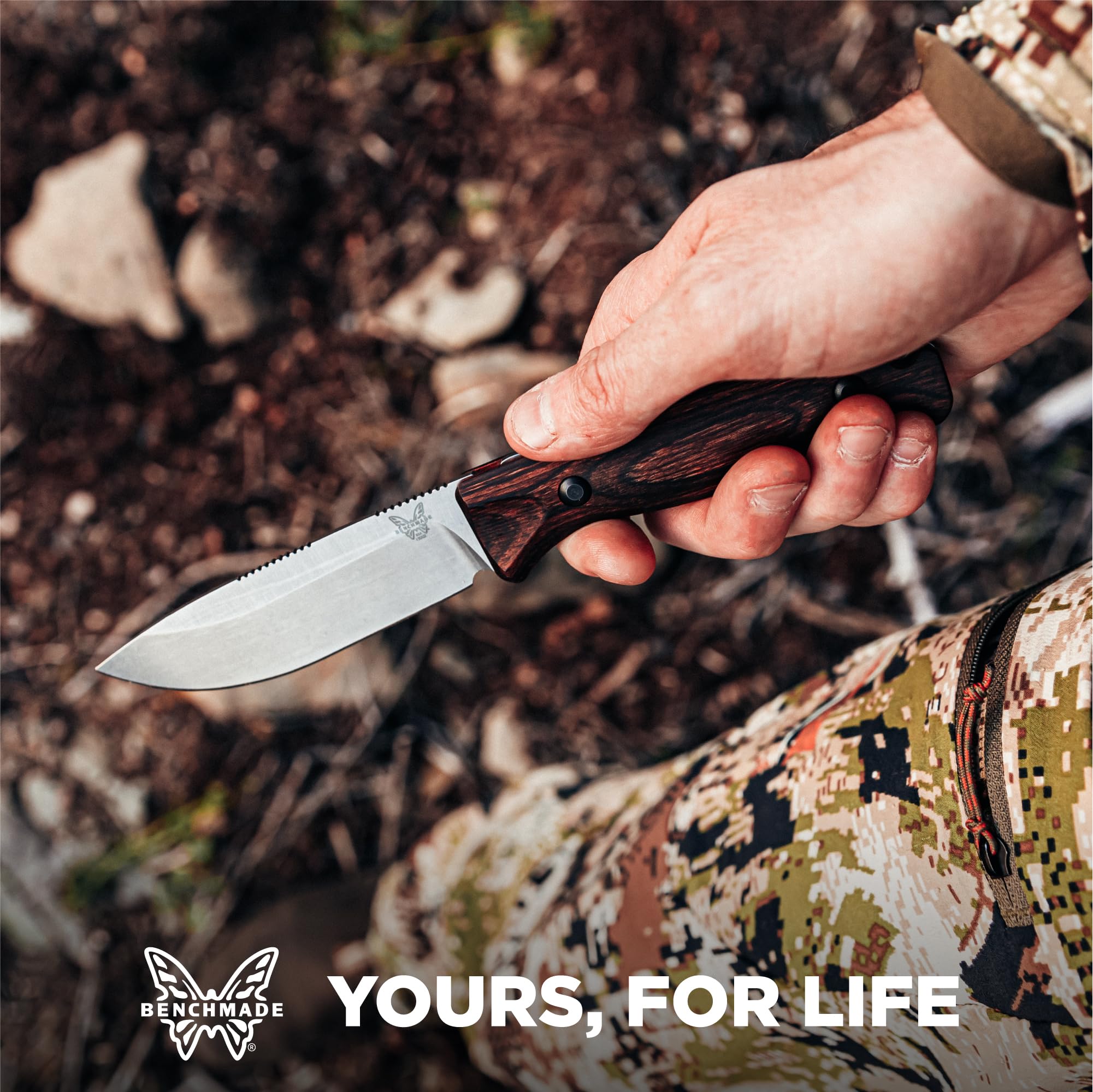 Benchmade - Saddle Mountain 15002 Hunting Knife with Orange G10 Handle (15002-1)