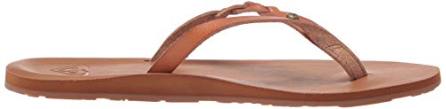 Roxy Women's Liza FLIP Flop Sandal, Tan Combo, 8