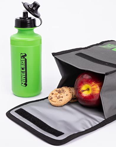 Minecraft Backpack Set Kids 4 Piece Villains Lunch Box Water Bottle Pencil Case Set