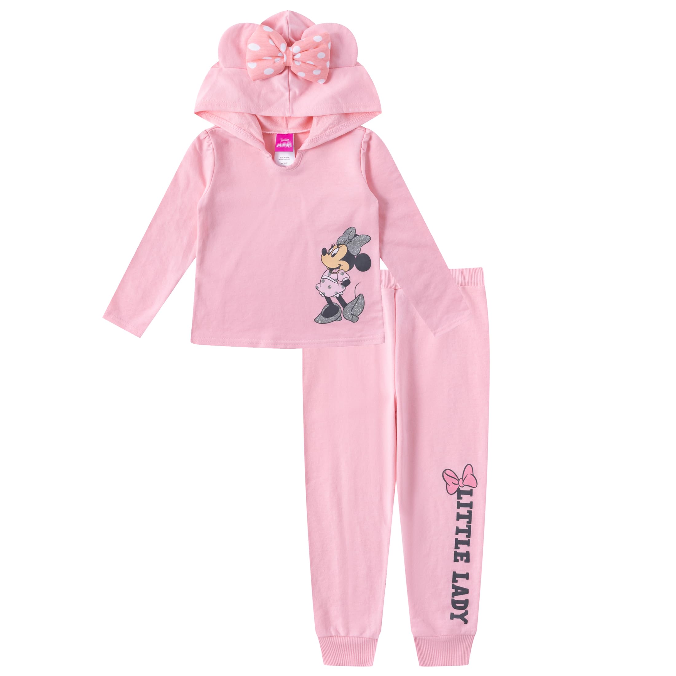 Disney Minnie Mouse Baby Girls Hoodie and Pants Set for Infant and Toddler Kids