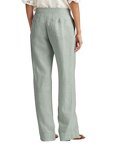 Womens Premium Soft Linen Resort Pants Relaxed Fit Comfort Wear Boho Beach Coverup Style (2X-Large, 3bh01_Gray)