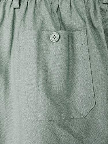 Womens Premium Soft Linen Resort Pants Relaxed Fit Comfort Wear Boho Beach Coverup Style (2X-Large, 3bh01_Gray)