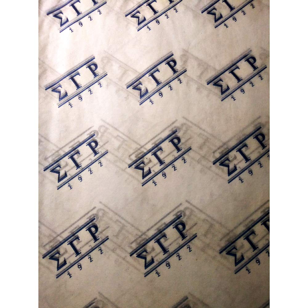 Sigma Gamma Rho Gift Paper, Ten (10) X-Large Sheets (Gift bag not included)