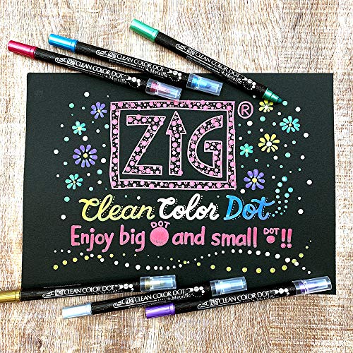 Kuretake TC-8100/6V ZIG Clean Color Dot Metallic 6 Colors