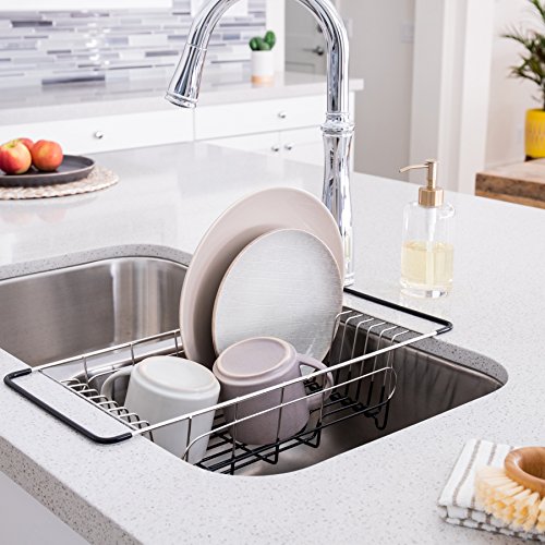 Better Houseware 1484.8 Over Sink Dish Drainer, 19.25 x 8.25 x 4.5, Stainless Steel