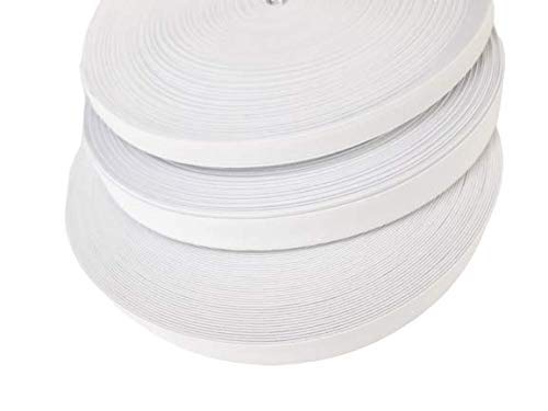 Mixed Size 3 Yards 1/2" 3/4" 1" White Flat Elastic Band Sewing Clothing Accessories Nylon Webbing Garment Trousers Costumes Craft DIY