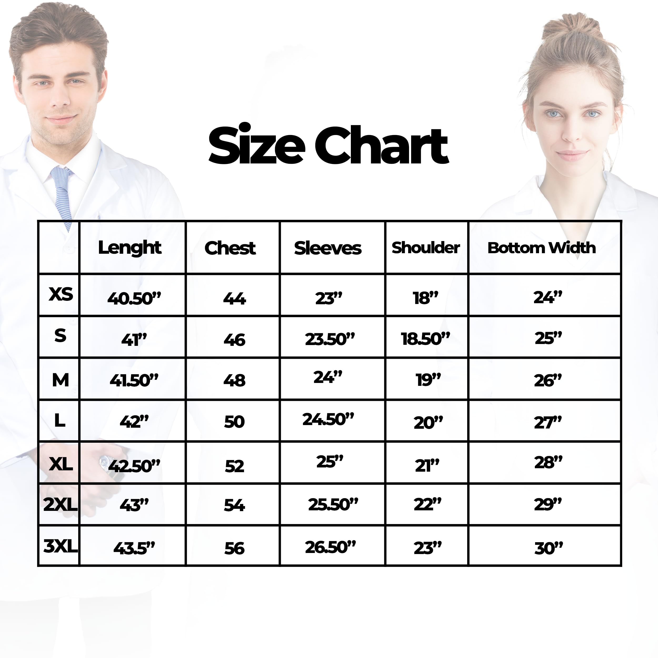 DR Uniforms Unisex Lab Coats - 100% Cotton - Sanforized to Prevent Shrinking- Laboratory Coat for Students and Professionals (XS)