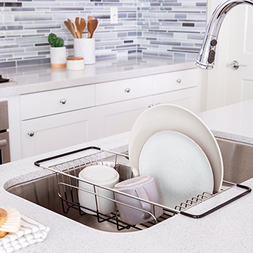 Better Houseware 1484.8 Over Sink Dish Drainer, 19.25 x 8.25 x 4.5, Stainless Steel