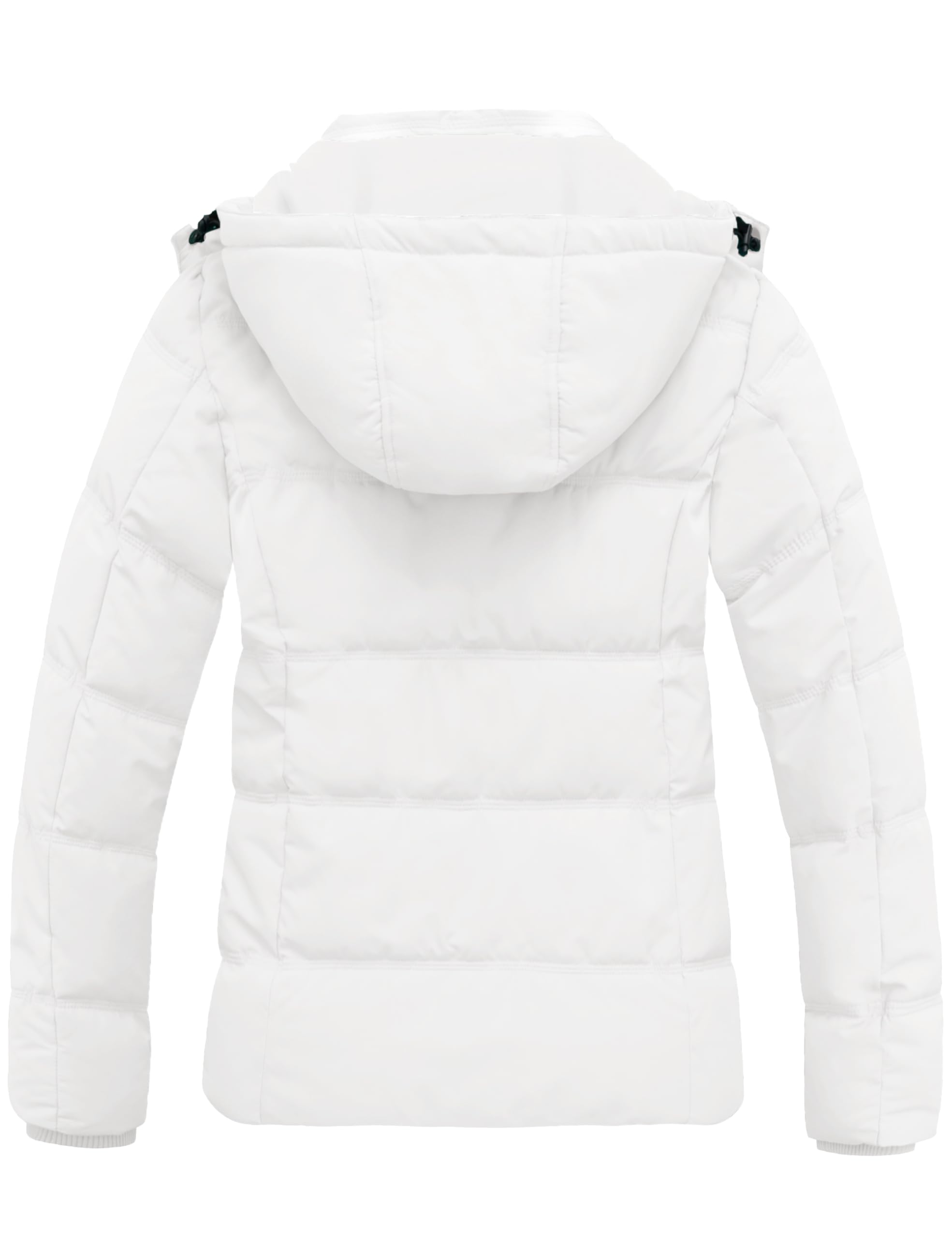 wantdo Women's Padding Puffer Jacket Windproof Spring Coats with Hood Beige XL