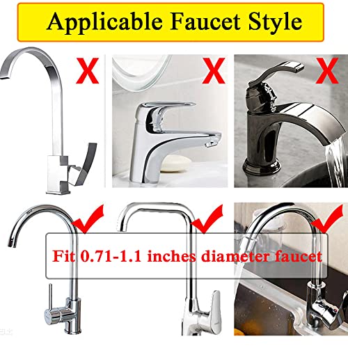 WINGSIGHT Kitchen Faucet Sponge Holder Sink Caddy Organizer Over Faucet Hanging Faucet Drain Rack for Sink Organizer (Black-Normal)