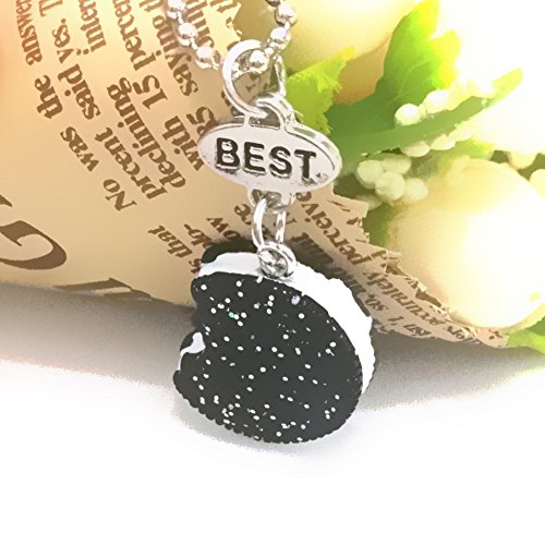 MileHouse Necklace for Women,2Pcs/Set Cookie Coffee Bead Chain Necklaces Kids Jewelry