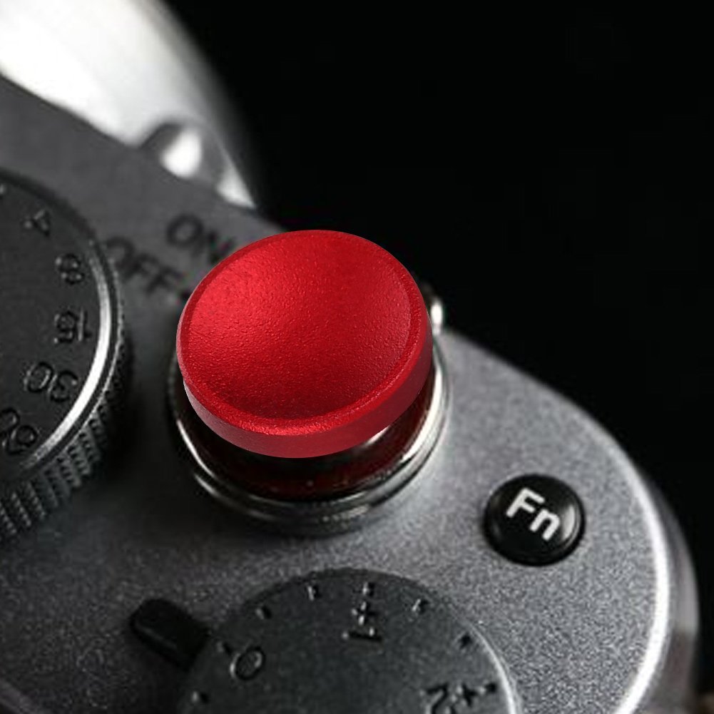 Camera Shutter , 4pcs Aluminum Alloy Concave Shutter Release Buttons Compatible for Leica, for Nikon, for Fujifilm X100 X100S X10 X20 X-E1 XE2S X100F