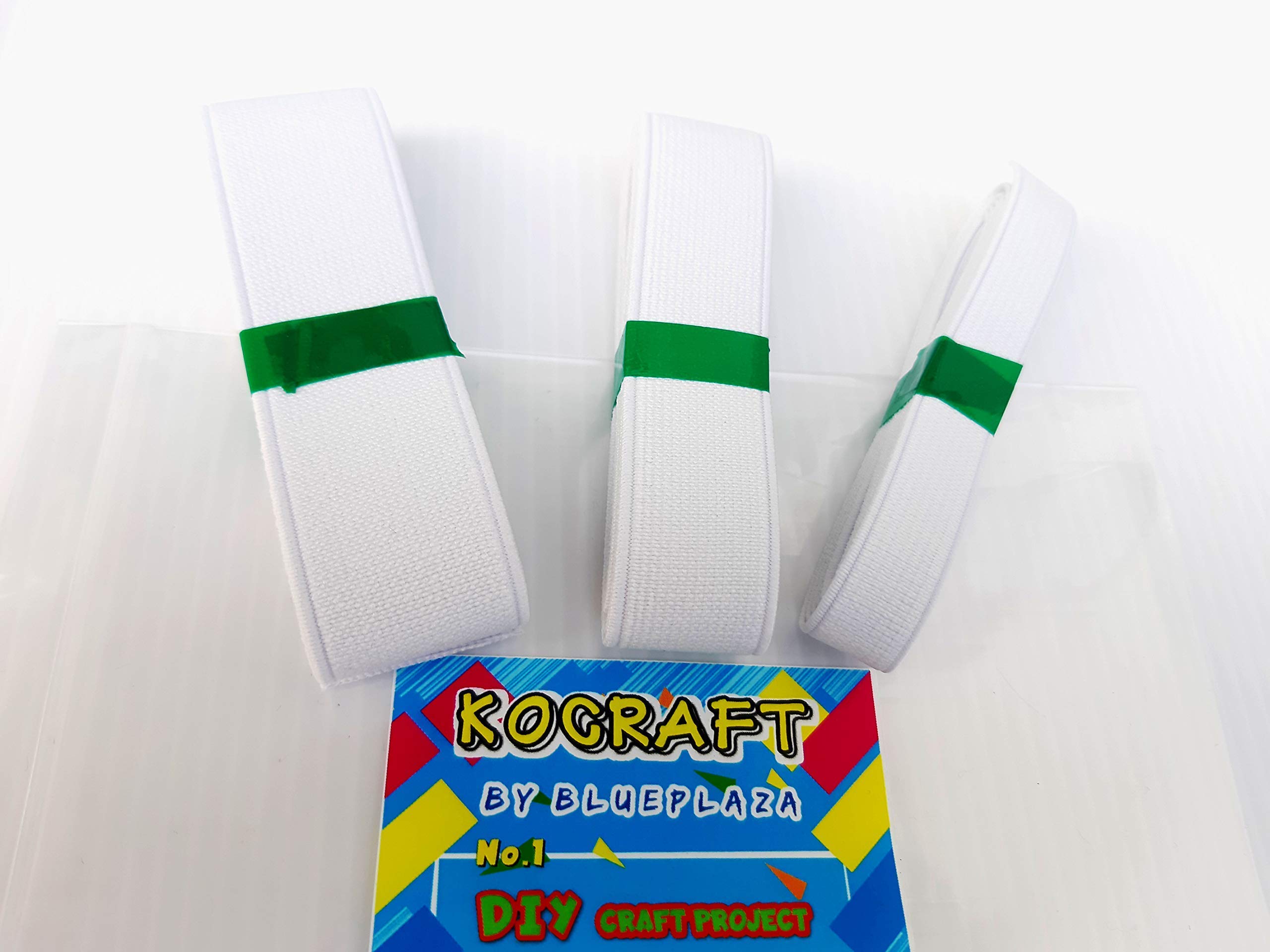 Mixed Size 3 Yards 1/2" 3/4" 1" White Flat Elastic Band Sewing Clothing Accessories Nylon Webbing Garment Trousers Costumes Craft DIY
