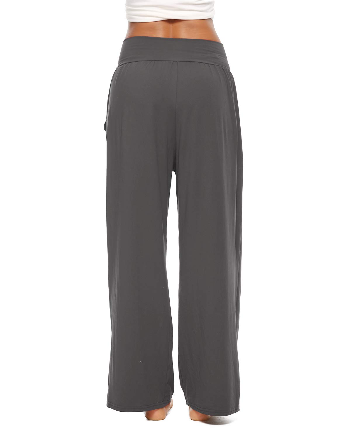 ZJCT Womens Sweatpants Comfy Loose Casual Wide Leg Yoga Workout Lounge Pants with Pockets Dark Gray XL