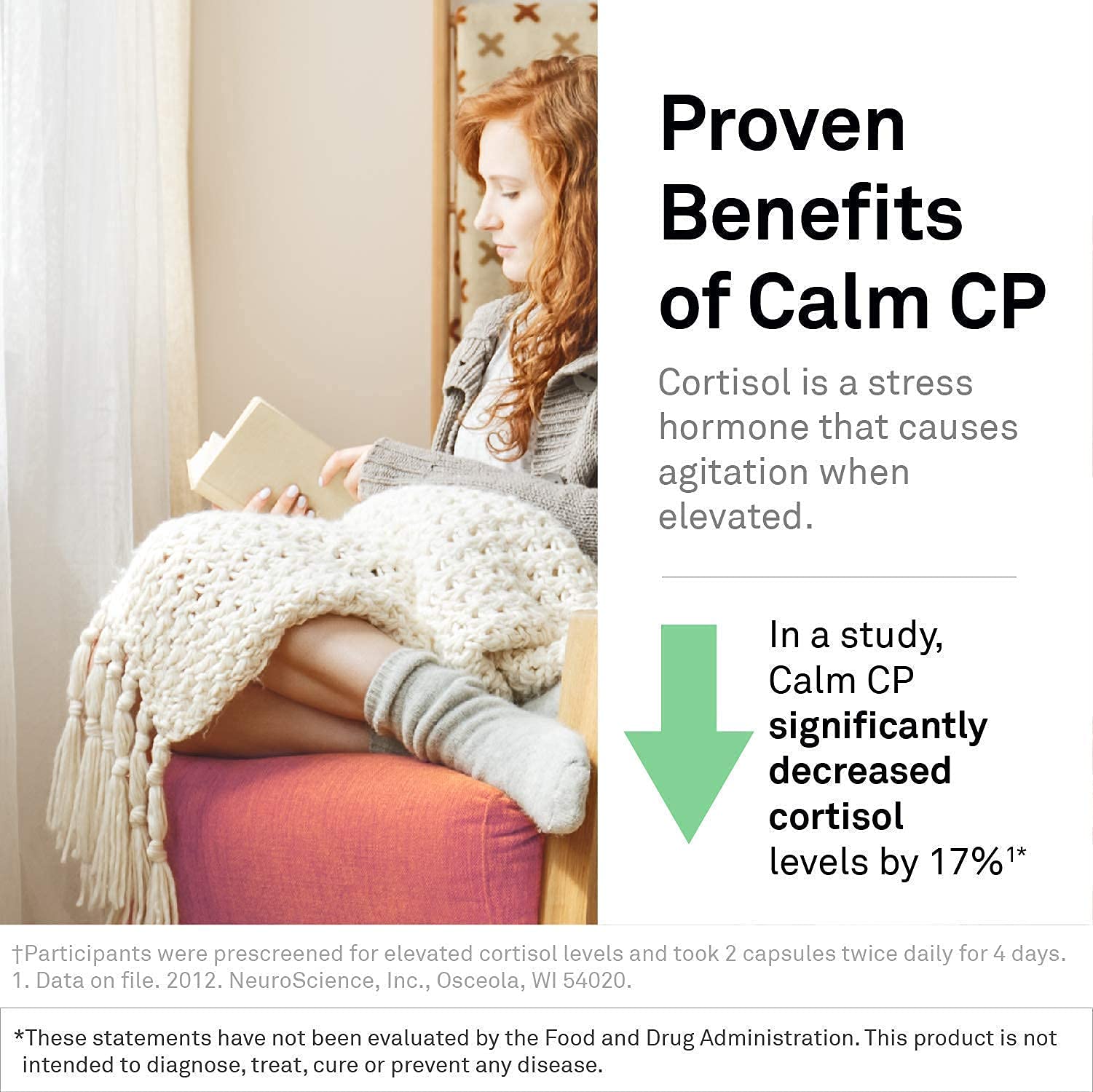 NeuroScience Sleep + Calm Support Set - Kavinace OS + Calm CP - Quick Sleep Support Kavinace with Melatonin, L-Theanine + Botanicals, Calm CP Cortisol & Adrenal Support (2 Products)