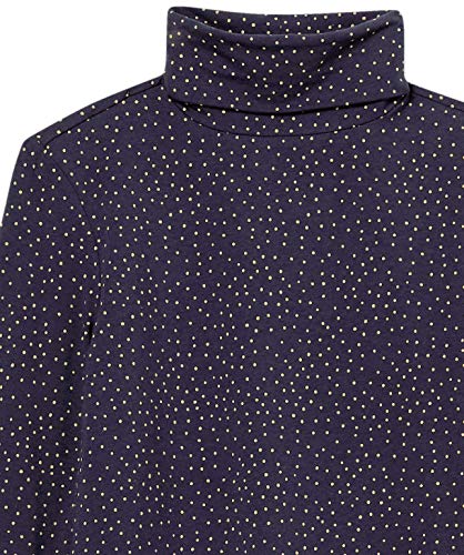 Amazon Essentials Women's Long-Sleeve Turtleneck (Available in Plus Size), Camel Navy Dots, Medium