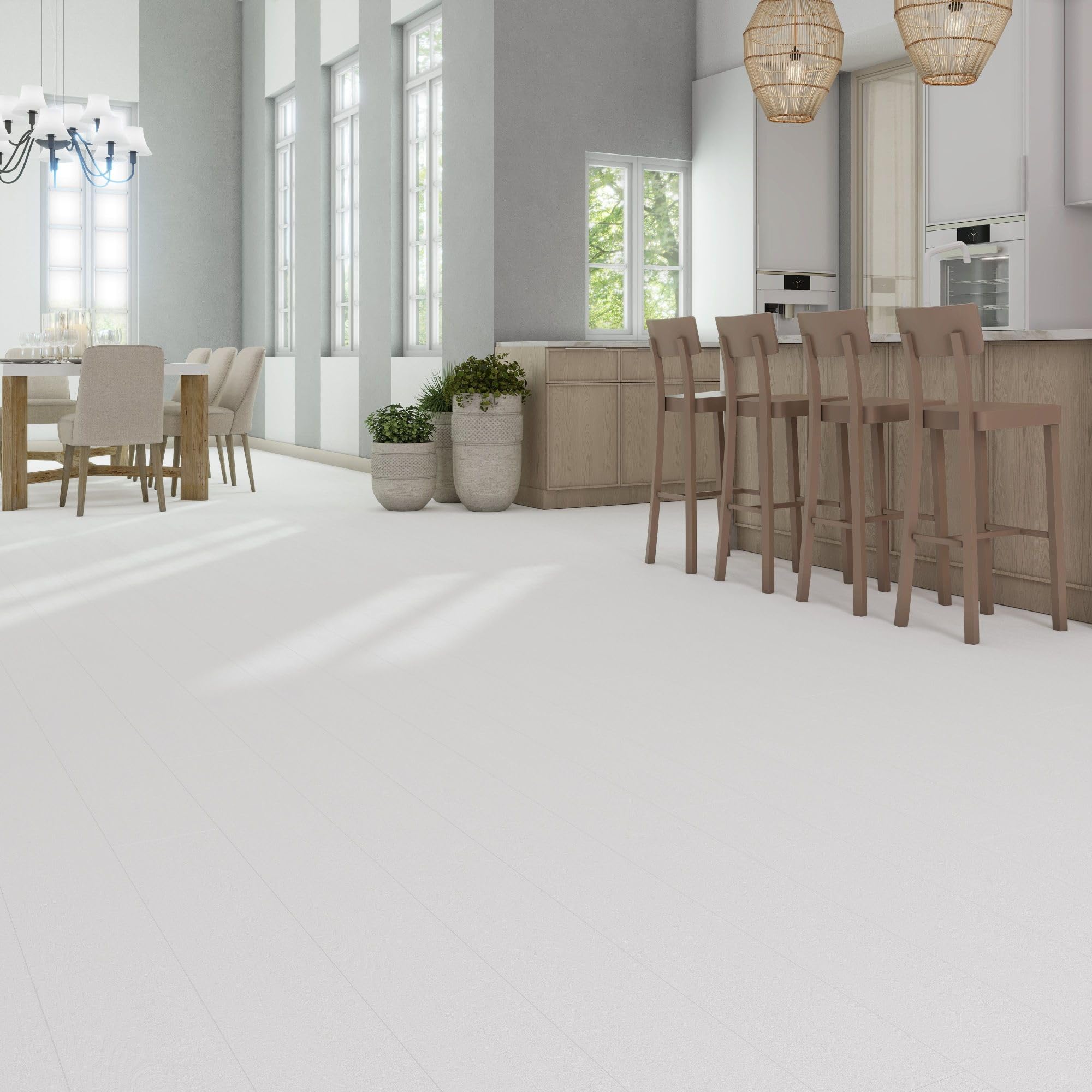 Lucida Surfaces Luxury Vinyl Flooring Tiles | Interlocking Flooring for DIY Installation | 10 Wood-Look Planks | MaxCore Ultra | 24.5 Sq. Feet (10 Planks, Pioneer Oak, 10)