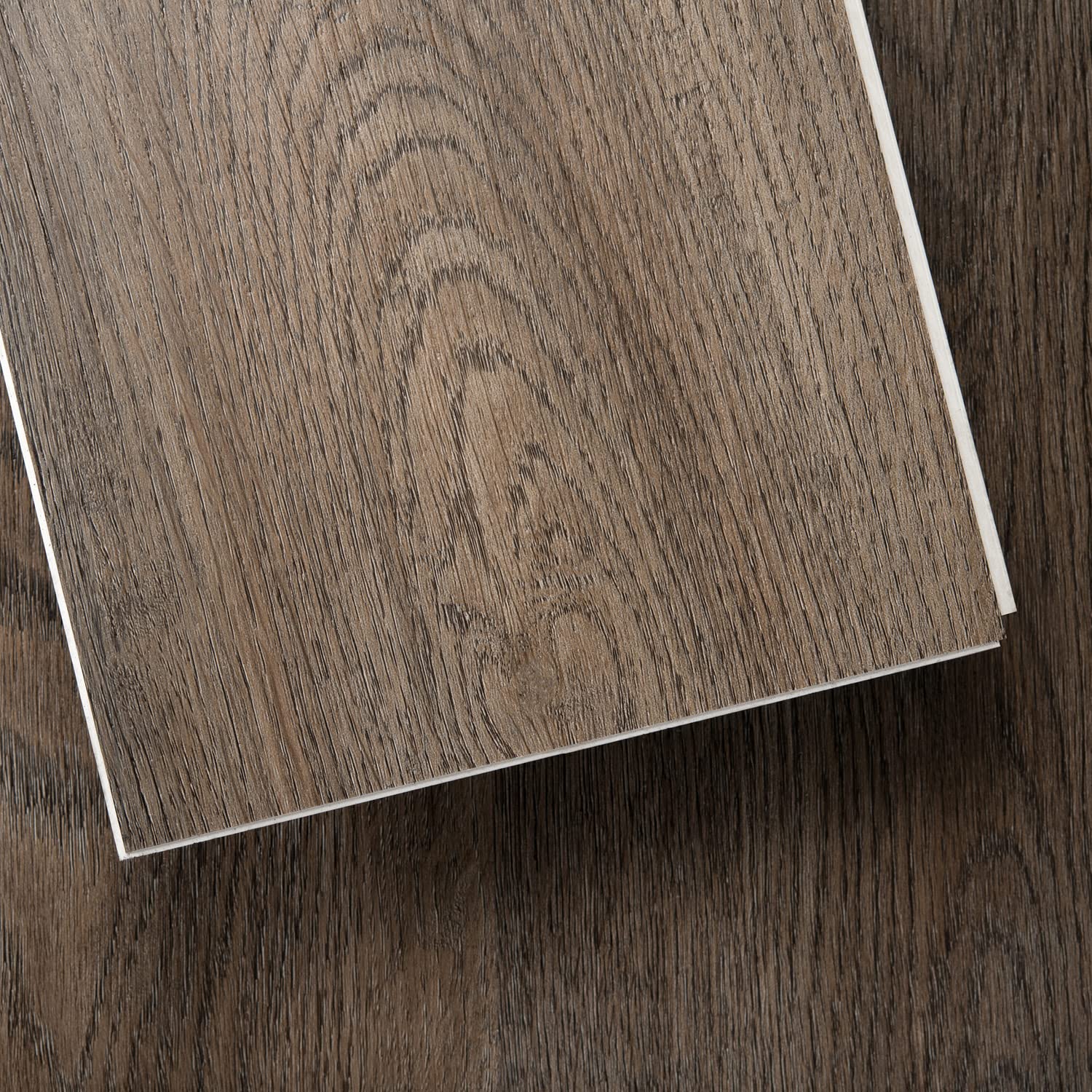 Lucida Surfaces Luxury Vinyl Flooring | Interlocking Flooring for DIY Installation | 10 Wood-Look Planks | CliCore | 24.5 Sq. Feet (10, Bark, 10 Planks)