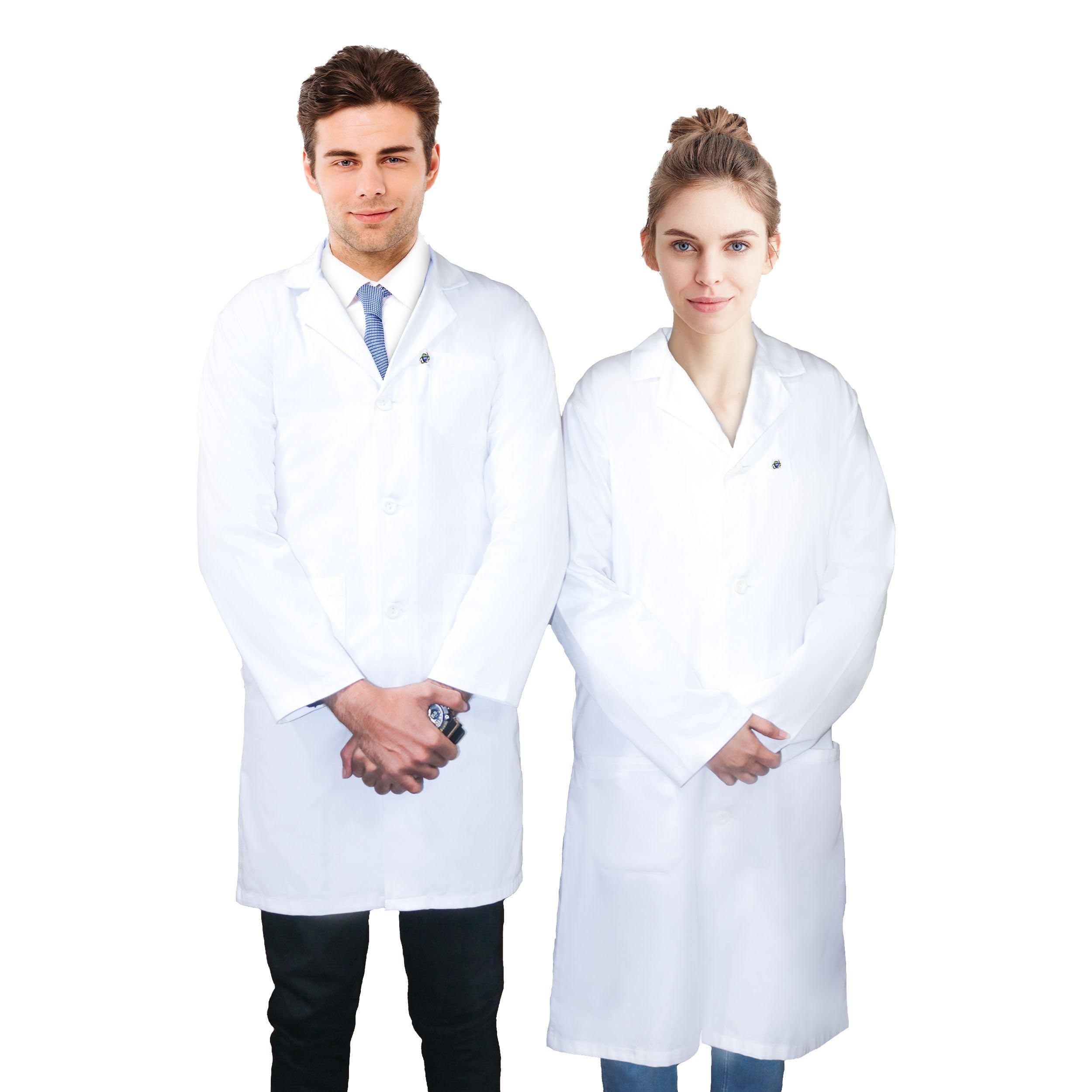 DR Uniforms Unisex Lab Coats - 100% Cotton - Sanforized to Prevent Shrinking- Laboratory Coat for Students and Professionals (XS)