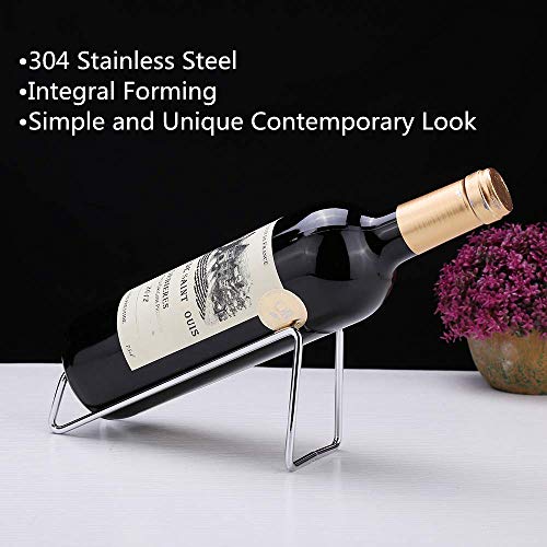 SuproBarware Wine Rack Set of 6- Stainless Steel Single Wine Bottle Holder Rack, Stylish Wine Bottle Organizer Great for Wine Lovers