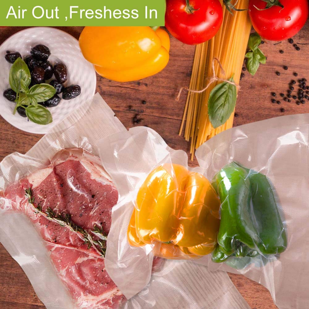 VacYaYa 4 Pack 8X50 Rolls (Total 200 feet) Vacuum Sealer Bags Rolls with BPA Free,Heavy Duty,Great for Sous Vide and Vac Seal storage Rolls