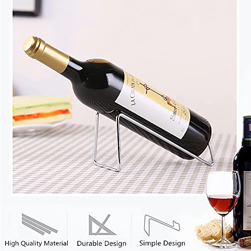 SuproBarware Wine Rack Set of 6- Stainless Steel Single Wine Bottle Holder Rack, Stylish Wine Bottle Organizer Great for Wine Lovers