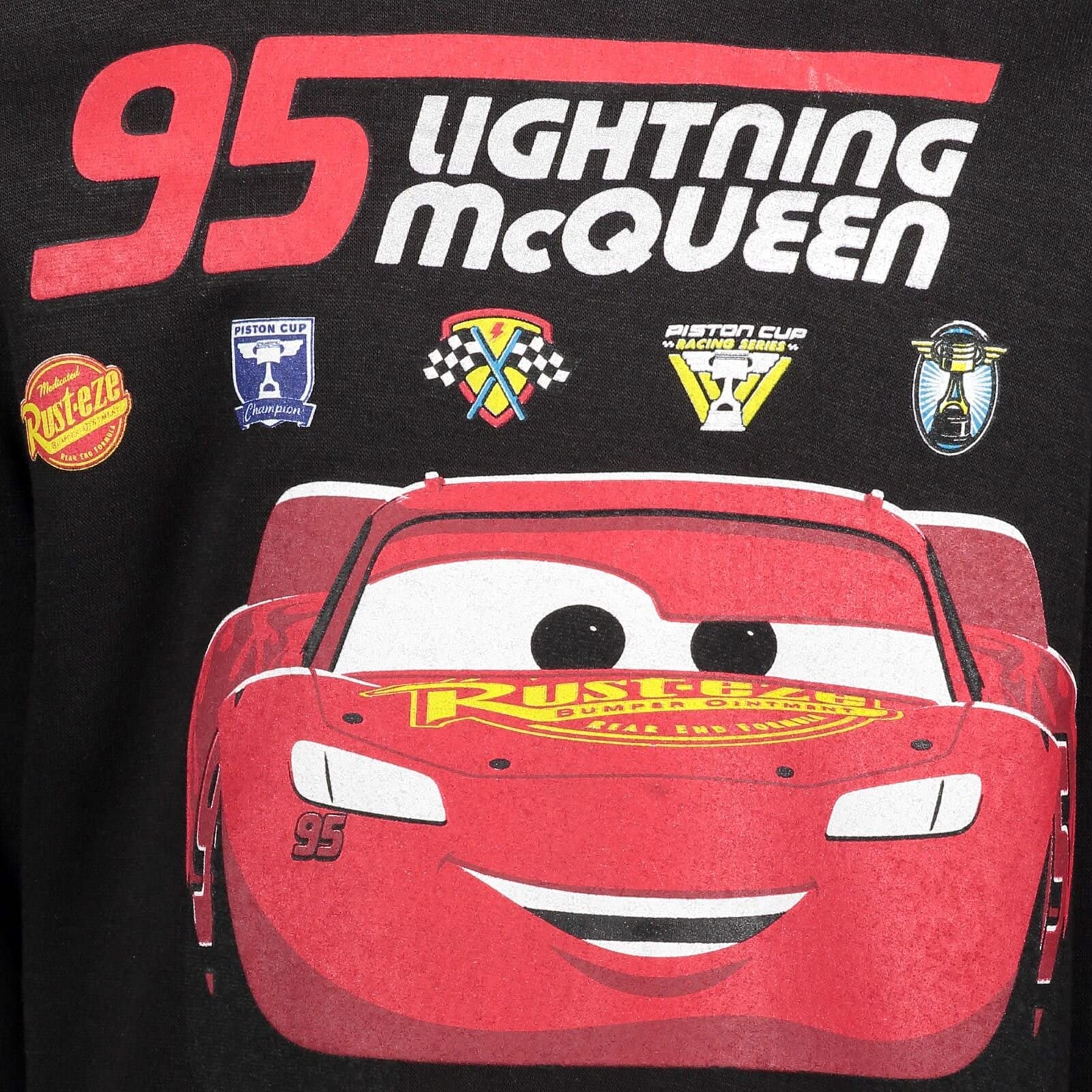 Disney Pixar Cars Lightning McQueen Toddler Boys Pullover Hoodie Lightning Mcqueen Black 4T