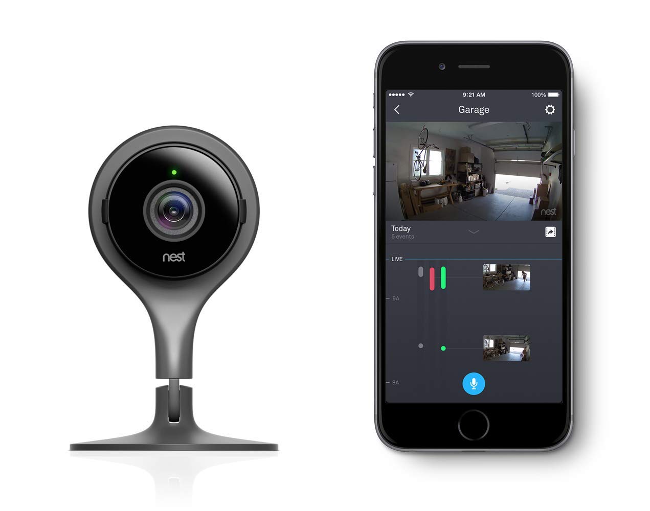 Google - Nest Cam Indoor Security Cameras, 3-Pack - Black (Renewed)