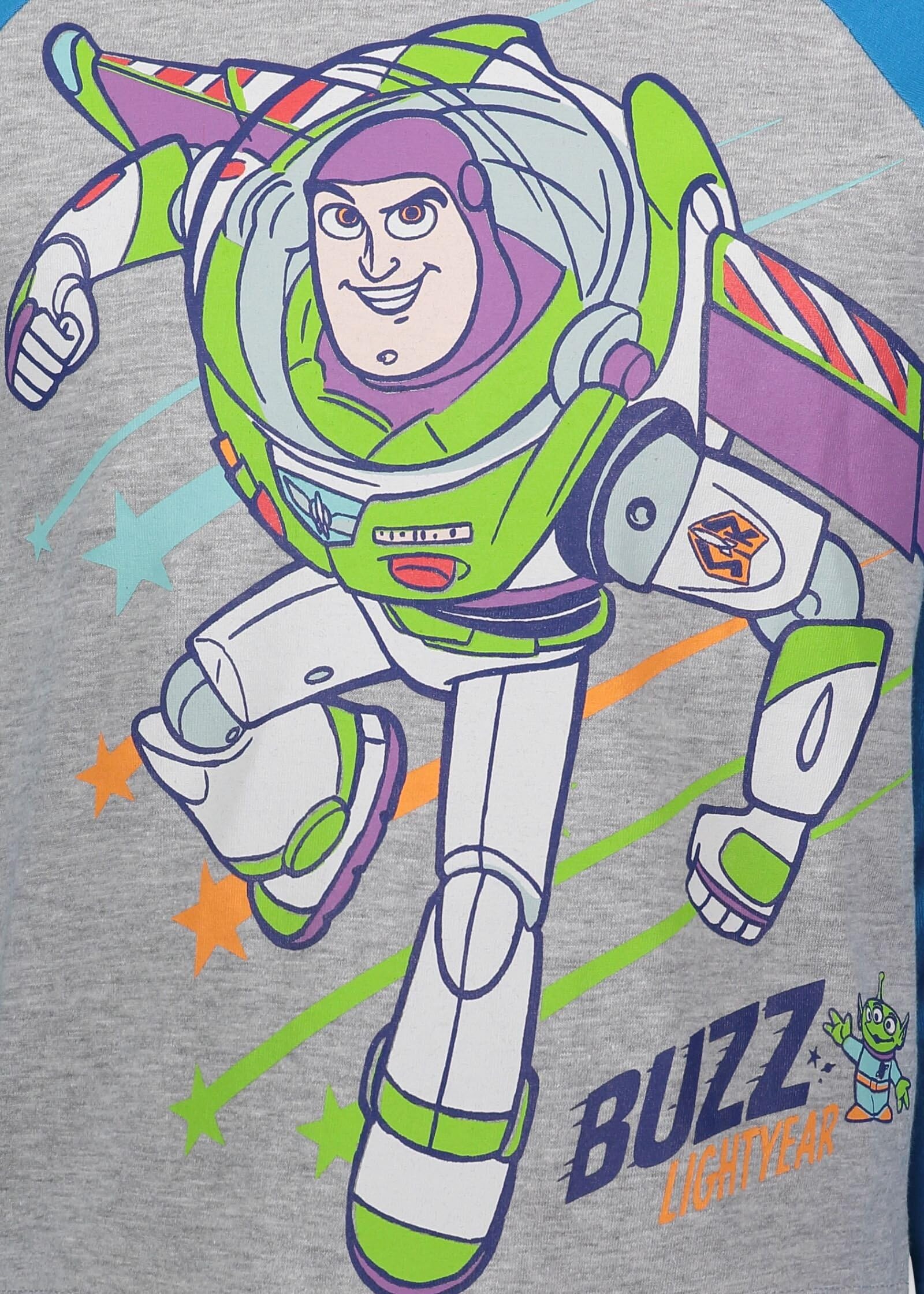 Disney Pixar Toy Story Buzz Lightyear Toddler Boys 2 Pack Graphic T-Shirts Grey/White 4T