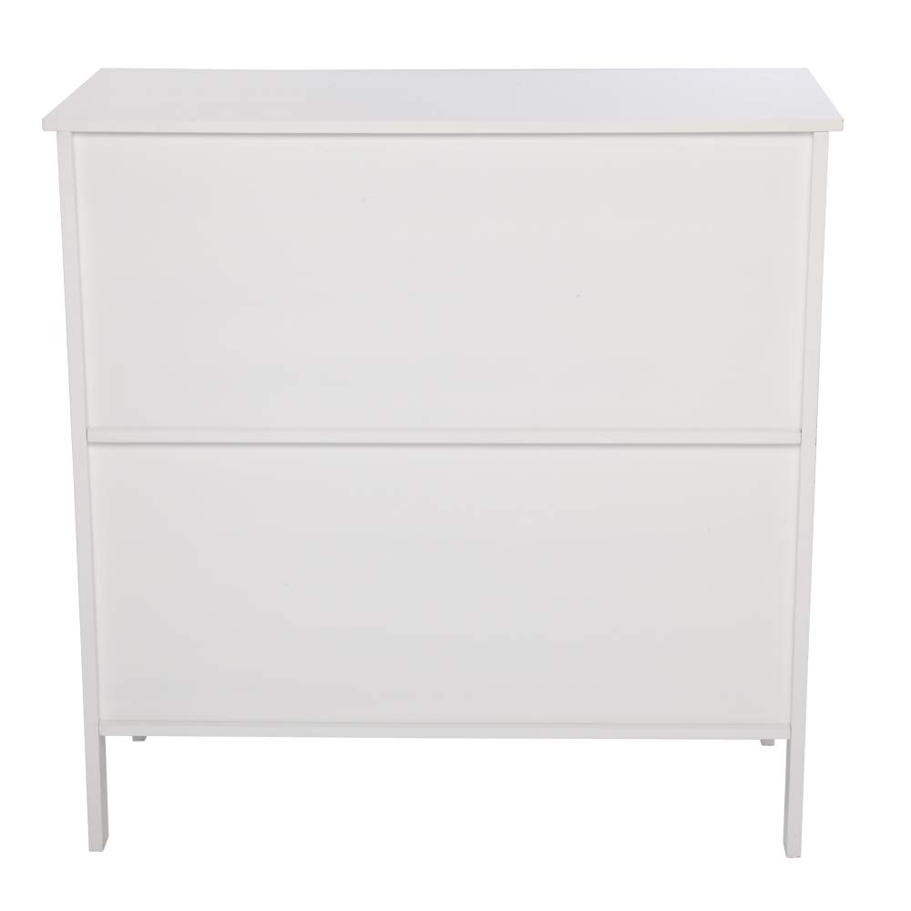 Storage Sideboard Buffet, Transparent Double Door Side Cabinet Wooden Storage Cupboard with Glass Door for Home Kitchen Hallway Dining Room, Console Table Server Display, White