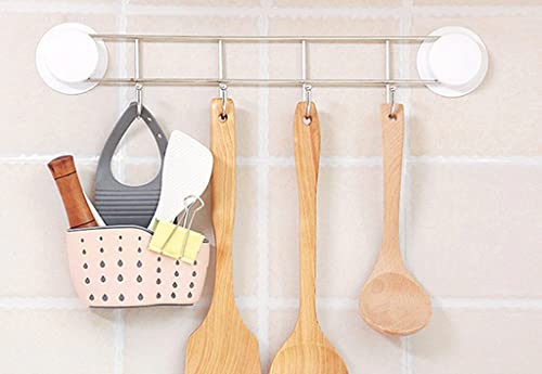 Kinteshun Kitchen Sink Caddy Sponge Holder Hang Basket for Scrubber Dish Brush Kitchen Accessories Organizer(Light Blue)