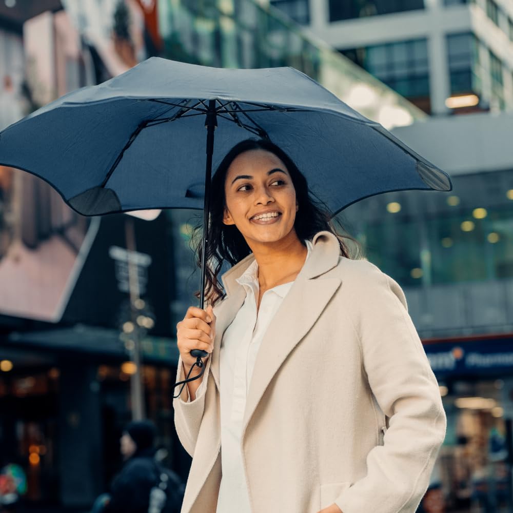 BLUNT Metro Travel Umbrella – 39" Windproof, Compact Umbrella for Wind and Rain, Portable, Heavy Duty, UV Protection - Midnight Navy