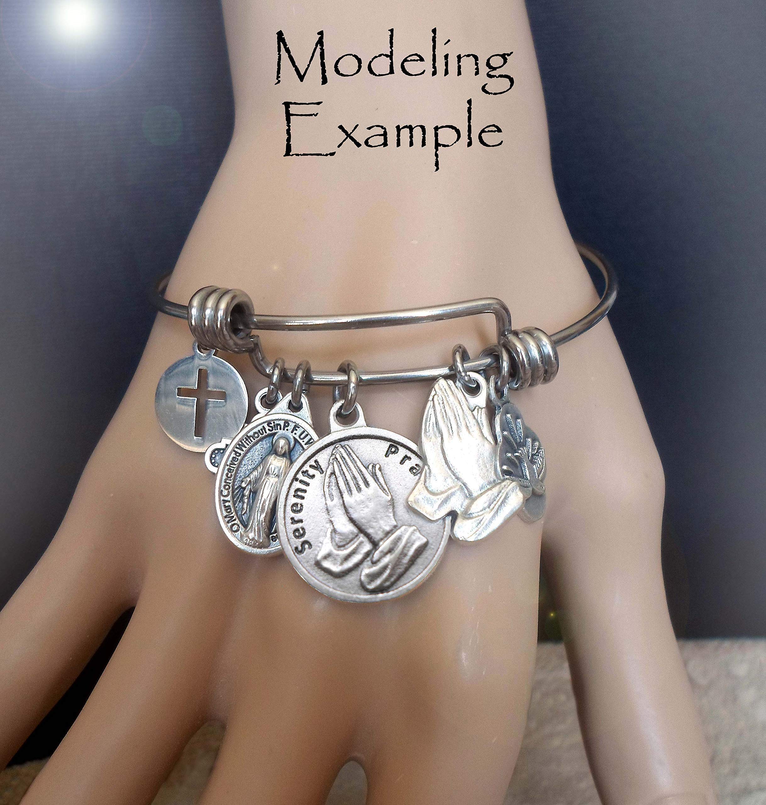 St. Margaret of Castellos Bracelet, Patron Saint Italian Charm Jewelry, Confirmation Gift