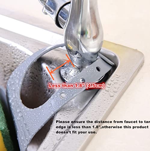Kinteshun Kitchen Sink Caddy Sponge Holder Hang Basket for Scrubber Dish Brush Kitchen Accessories Organizer(Light Blue)