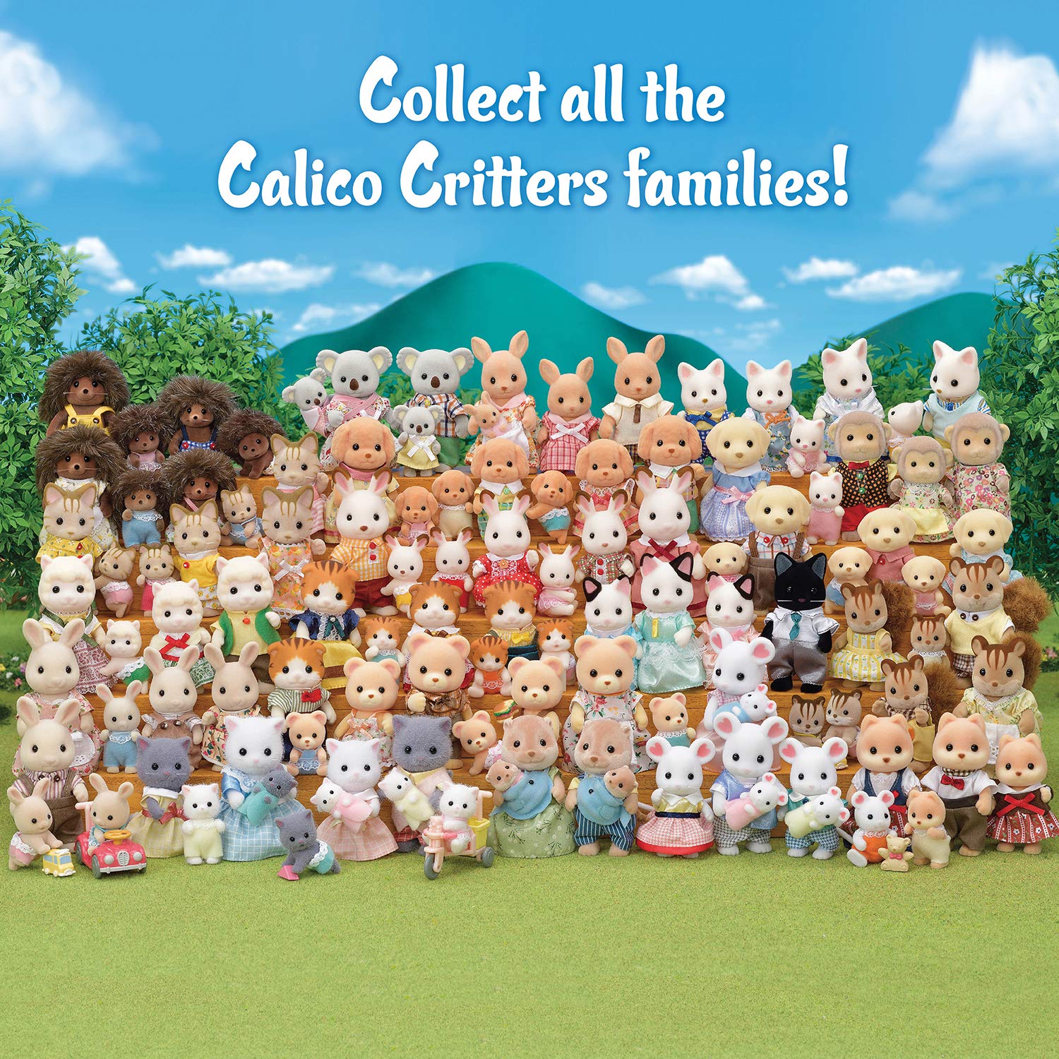 Calico Critters Persian Cat Family - Set of 4 Collectible Doll Figures for Children Ages 3+