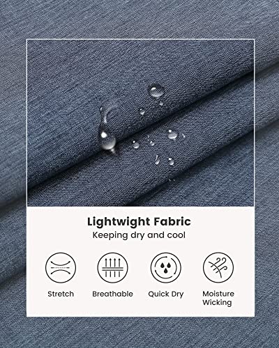 maamgic Men's Slim-fit Golf Shorts 9" Inseam Amphibious Casual Shorts Stretch Quick Dry Daily Casual Wear Navy