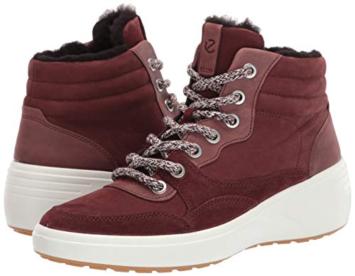 ECCO Women's Soft 7 Wedge Tred Winter Boot Ankle, Chocolat/Chocolat/Chocolat Suede, 8-8.5