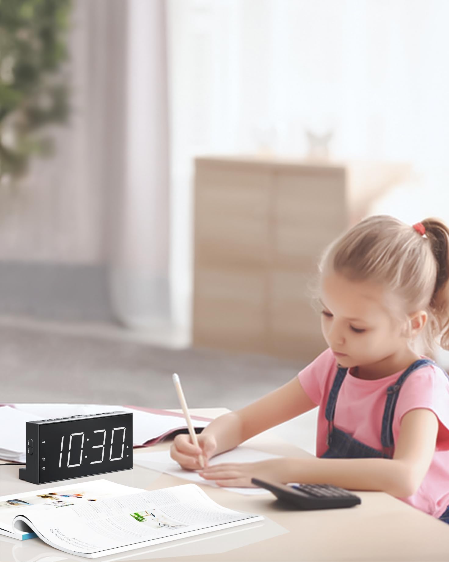 Loud Alarm Clock with Bed Shaker for Heavy Sleeper, Dual Vibrating Alarm Clock with USB Charger for Hearing-impaired Deaf, 7.5โโ Large LED Display with Dimmer, Snooze, 12/24H & Battery Backup
