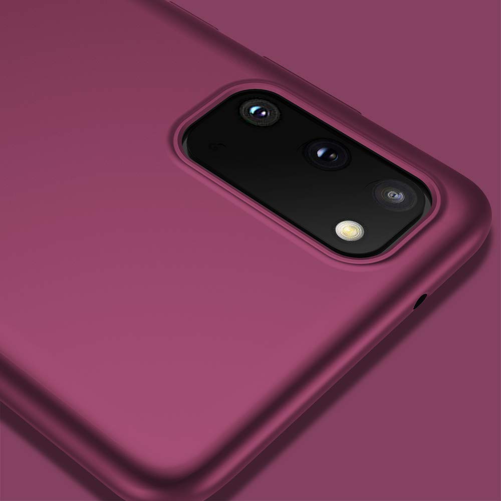 X-level Samsung Galaxy S20 Case/S20 5G Case Slim Fit Soft TPU Super Ultra-Thin [Guardian Series] S20 Phone Cover Matte Finish Coating Case Compatible Samsung S20-Wine red