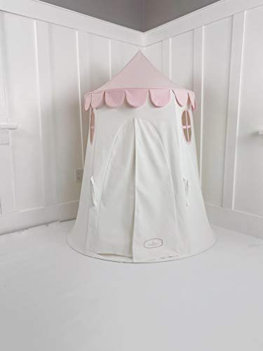 Domestic Objects | Castle Tower Play Tent | Kids Playhouse | Indoor Fort | Cotton Canvas | Premium Quality (42" Wide x 54" Tall) (Pink)