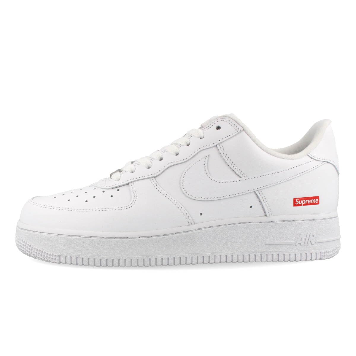 Nike Men's Air Force 1 Low Supreme Mini Box Logo White, White/White, 8.5