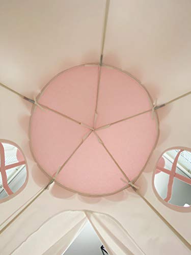 Domestic Objects | Castle Tower Play Tent | Kids Playhouse | Indoor Fort | Cotton Canvas | Premium Quality (42" Wide x 54" Tall) (Pink)