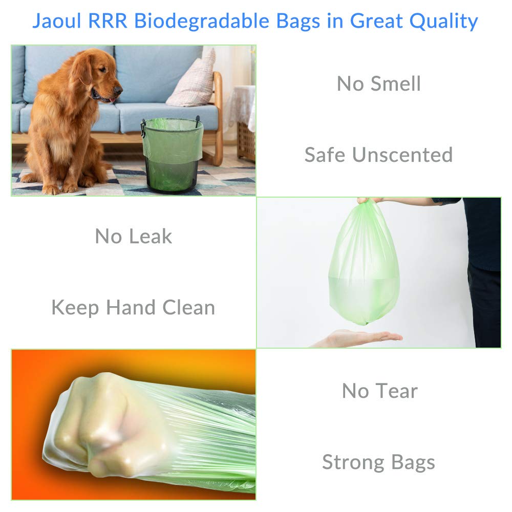 Small Garbage Bags 2.6 Gallon Biodegradable Trash Bags for Bathroom Office, Recycling Eco-Friendly Trash Can Liner with Strong Tear & Leak Resistant, Green, 80 Cts