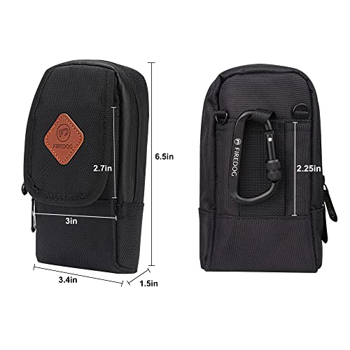 FIREDOG Smell Proof Bag, Odor Proof Pouch Dog Tested Mini Stash Crossbody Bags for Travel Storage (Black)