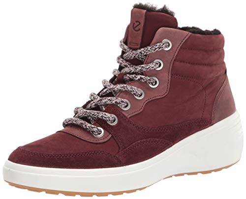 ECCO Women's Soft 7 Wedge Tred Winter Boot Ankle, Chocolat/Chocolat/Chocolat Suede, 8-8.5