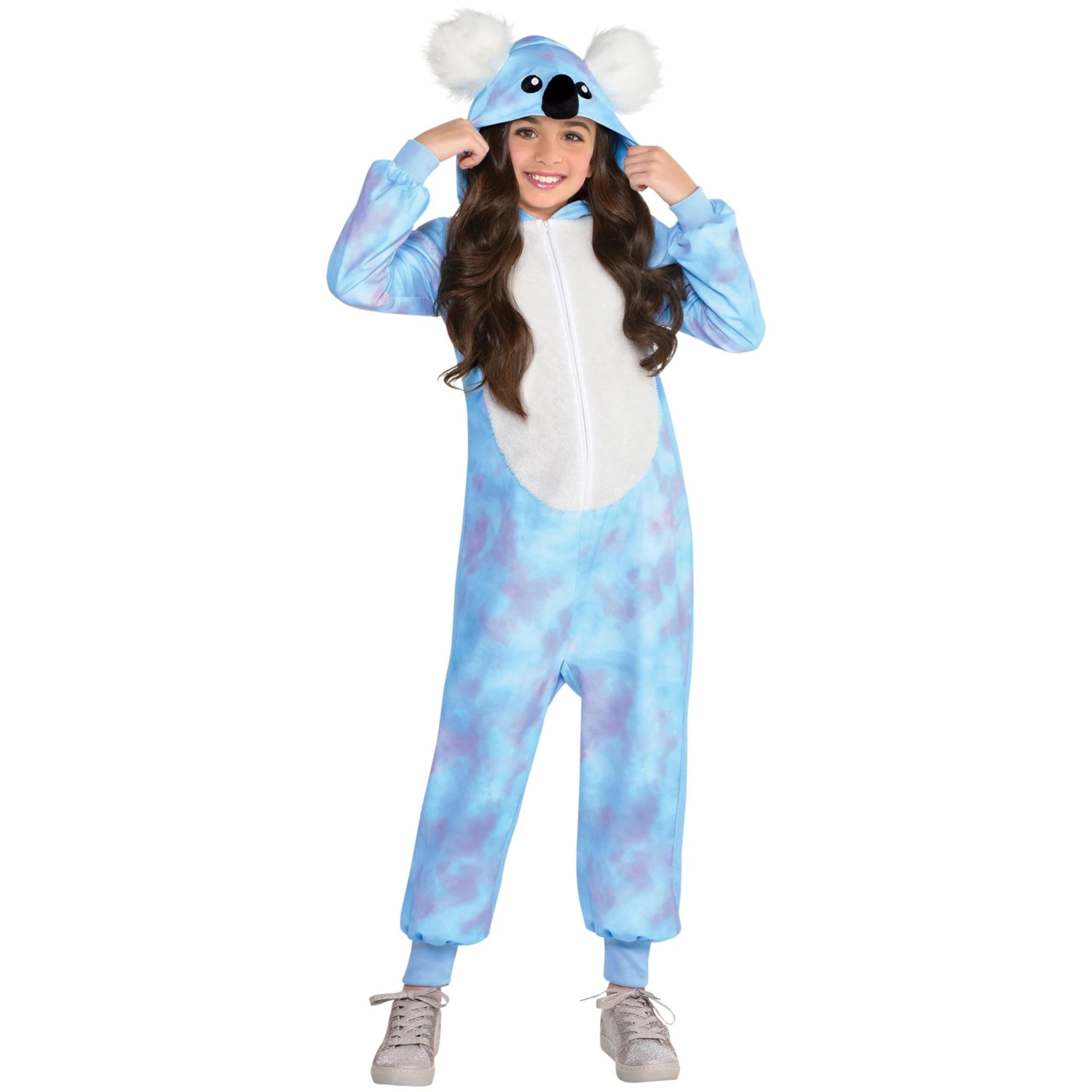 Party City Blue Koala Onesie Costume for Kids - One-Piece Costume Includes Jumpsuit & Attached Headpiece for Boys & Girls - Costumes for Halloween, Birthday Parties & Themed Event