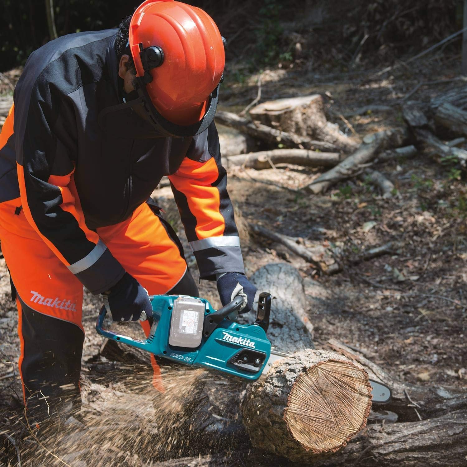Makita XCU07Z 18V X2 (36V) LXT Lithium-Ion Brushless Cordless 14" Chain Saw, Tool Only, Teal (Renewed)